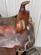 Hereford Tex Tan roping saddle - Schneider Auctioneers LLC