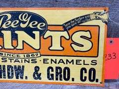Reproduction Pee Gee Paints metal sign - Schneider Auctioneers LLC