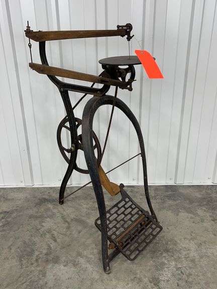 Antique New Rogers treadle jigsaw - Schneider Auctioneers LLC