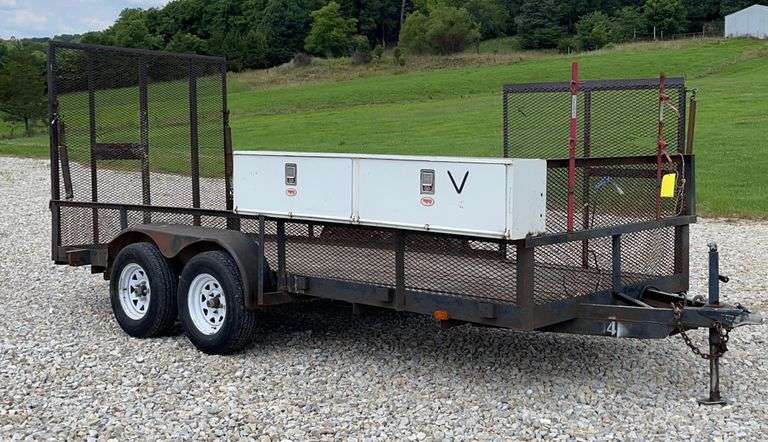 2008 16' flatbed utility trailer - Schneider Auctioneers LLC