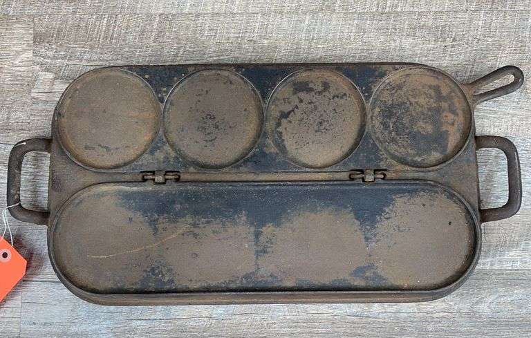 Antique Stuart Peterson & Co cast iron griddle - Schneider Auctioneers LLC
