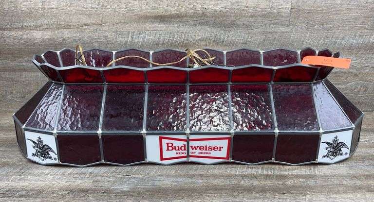 Vintage Budweiser pool table light - Schneider Auctioneers LLC
