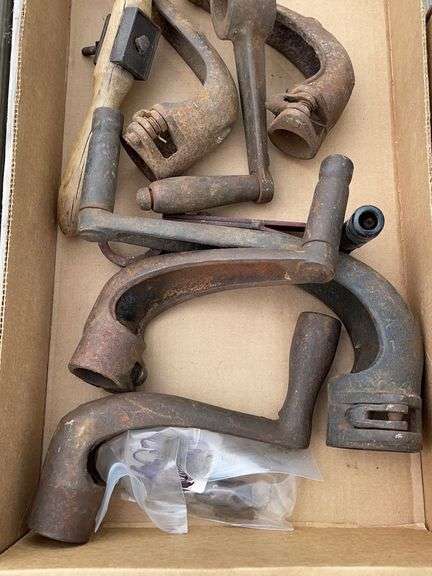 Group of antique engine parts - Schneider Auctioneers LLC