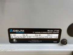 Delta JT160 6" variable speed bench jointer - Schneider Auctioneers LLC