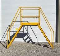 Steel work platform w/ double steps - Schneider Auctioneers LLC