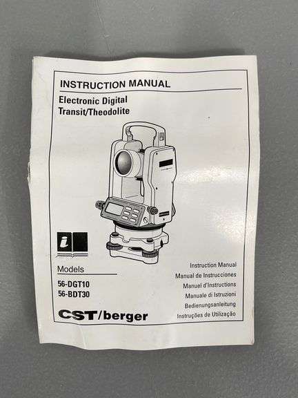 CST Berger DGT10 digital survey instrument - Schneider Auctioneers LLC