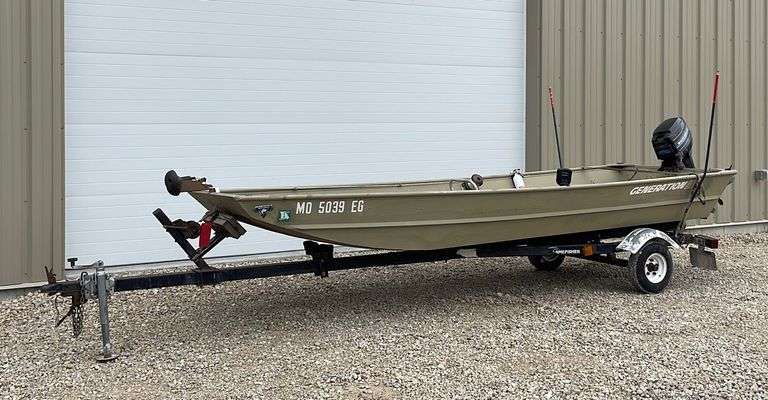 1996 Generation III 14' alum. jon boat - Schneider Auctioneers LLC