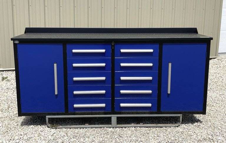 Unused Uppro 7'4" workbench toolbox - Schneider Auctioneers LLC