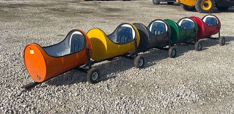 5-homemade kiddie barrel cars - Schneider Auctioneers LLC