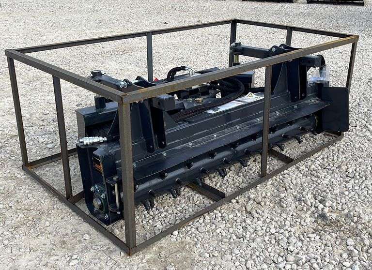 Unused Land Honor 6' skid steer power rake - Schneider Auctioneers LLC