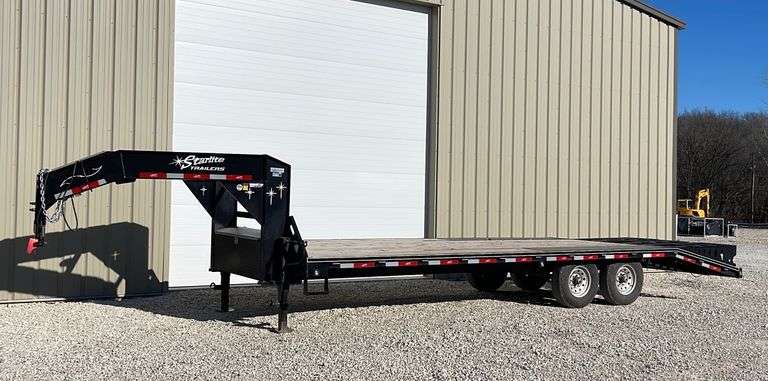 2021 Starlite 25' gooseneck flatbed trailer - Schneider Auctioneers LLC
