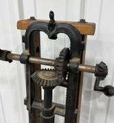 Antique hand crank boring machine - Schneider Auctioneers LLC