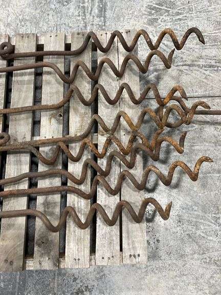 8 antique iron horse picket stakes - Schneider Auctioneers LLC