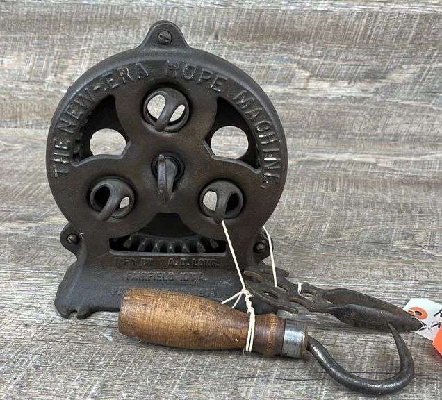 Antique A.D. Long rope maker - Schneider Auctioneers LLC