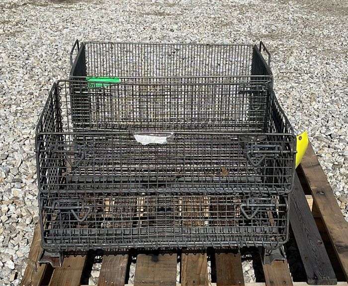 2 steel wire crates - Schneider Auctioneers LLC