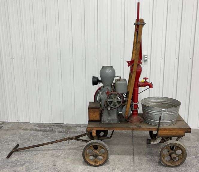 Monitor 1 1/4 hp hit & miss engine w/ pump - Schneider Auctioneers LLC