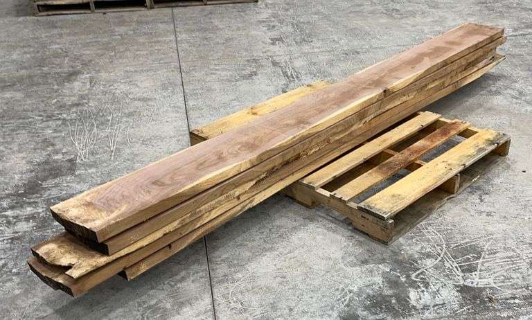 5-rough sawn walnut 2"x10" boards - Schneider Auctioneers LLC