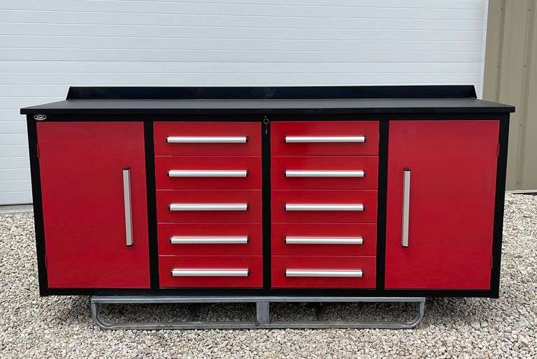 Unused Uppro 7'4" workbench toolbox - Schneider Auctioneers LLC