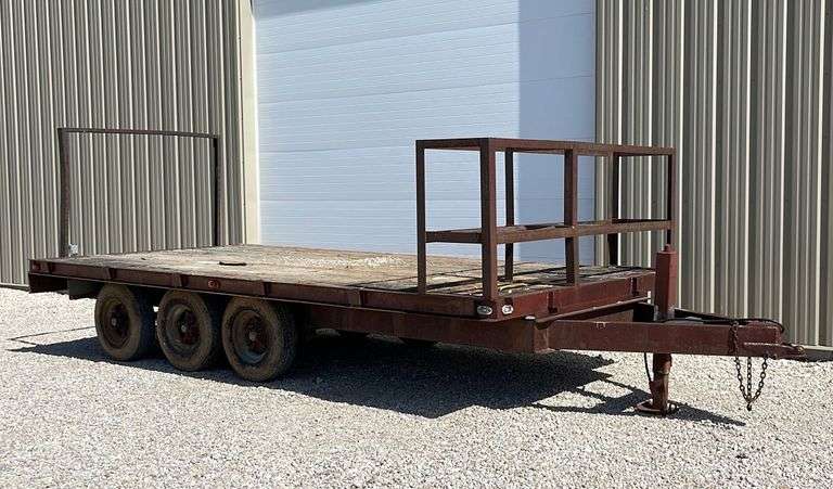 1984 homemade 16' flatbed trailer - Schneider Auctioneers LLC