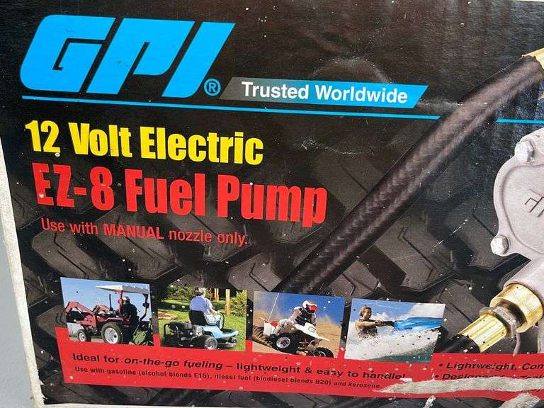 GPI 12 volt electric fuel pump - Schneider Auctioneers LLC