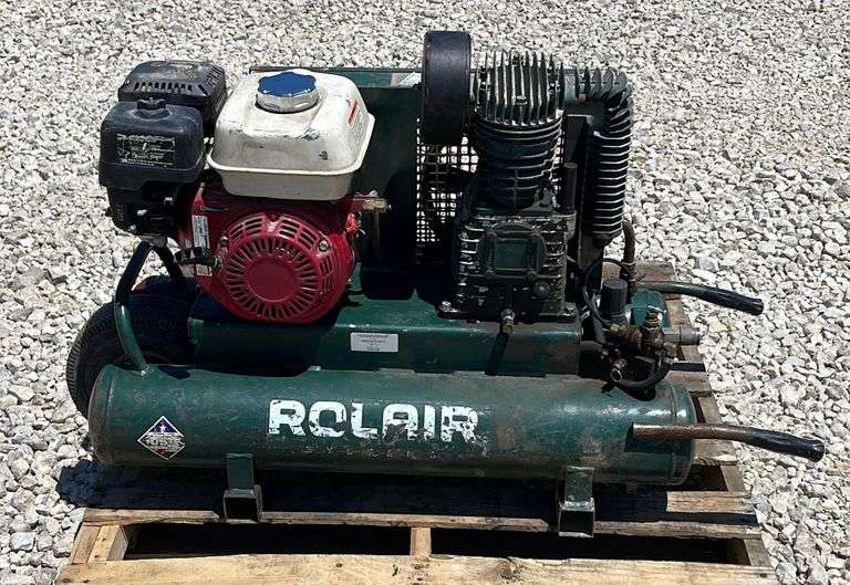 Rolair gas powered air compressor - Schneider Auctioneers LLC