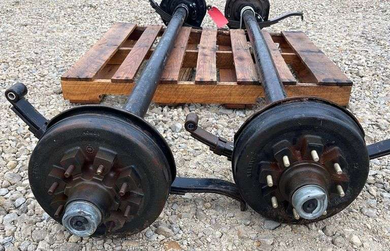 2- 8-lug trailer axles - Schneider Auctioneers LLC