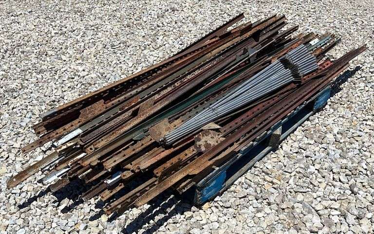 Approx. 45 used steel fence posts - Schneider Auctioneers LLC