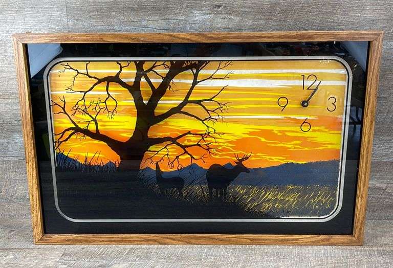 Vintage Elgin wall clock - Schneider Auctioneers LLC