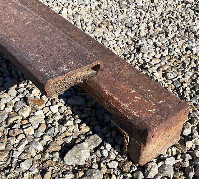 34' long steel rectangular tube beams - Schneider Auctioneers LLC