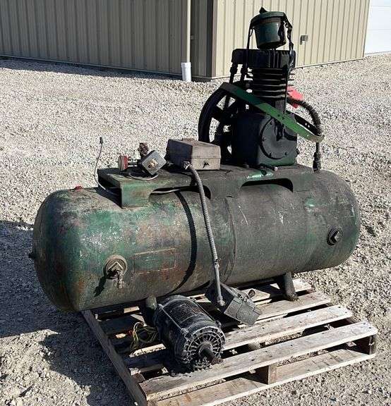 Large air compressor w/ 3-phase motor - Schneider Auctioneers LLC