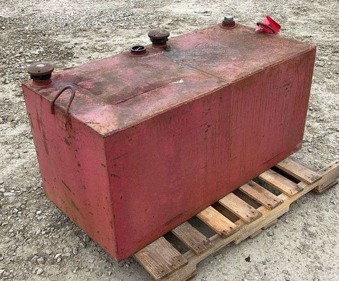 100 gal. steel 2-compartment fuel tank - Schneider Auctioneers LLC