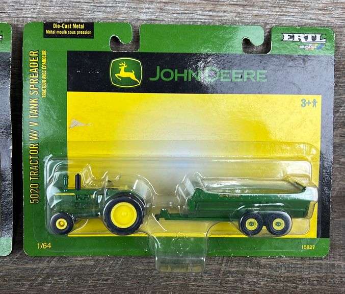 Pair of Ertl 1/64 John Deere 5020 tractors w/ v-tank spreaders ...