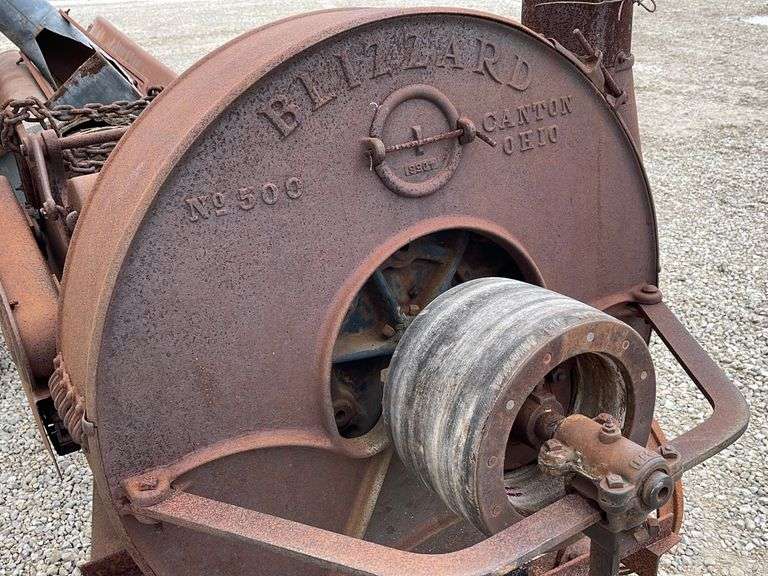 Antique Blizzard #500 silo blower - Schneider Auctioneers LLC