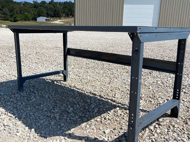 3'x6' steel work table - Schneider Auctioneers LLC