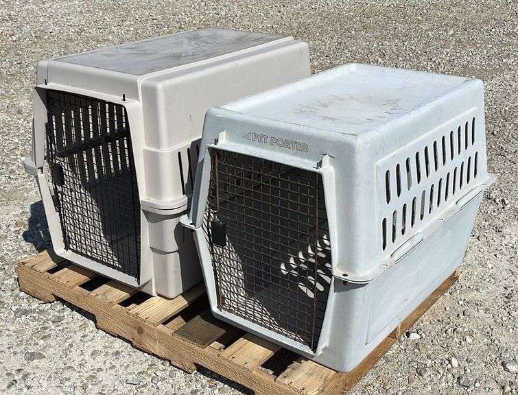 2 large poly dog boxes - Schneider Auctioneers LLC