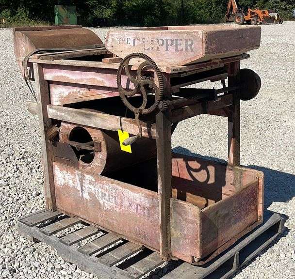Antique hand crank Clipper seed cleaner - Schneider Auctioneers LLC