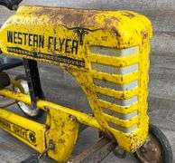 Vintage Western Flyer Chain Drive pedal tractor - Schneider Auctioneers LLC