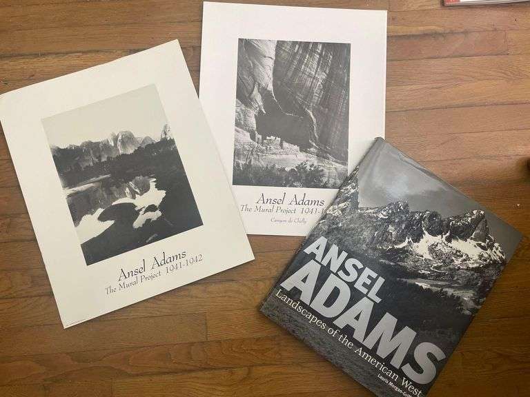 Ansel Adams Large Coffee Table Book and prints - BidSells
