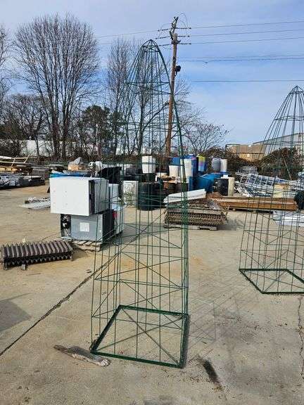 Metal Wireframe Garden Obelisk Trellis - BidSells