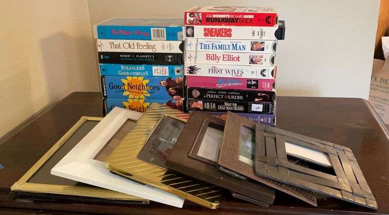 VHS tapes and picture frames - Sherwood Auctions