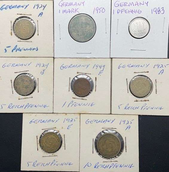 8 Germany Coins - Sherwood Auctions