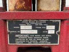 Vintage John Bean Fire Truck Pump - Sherwood Auctions