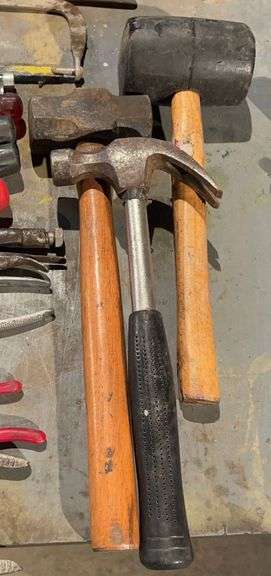 Vise grips, channel locks, saw, screw driver, hammers & craftsman ...