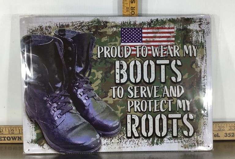 Boots Metal Sign - Sherwood Auctions