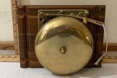 Heavy brass firehouse bell with pull string - Sherwood Auctions