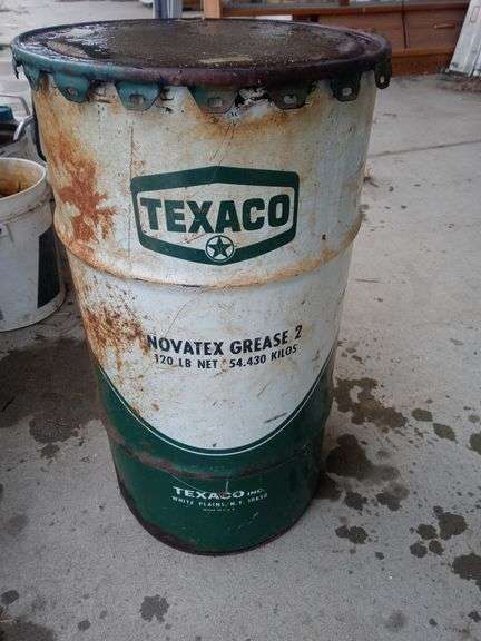Texaco 15 Gallon Barrel with Grease - Sherwood Auctions