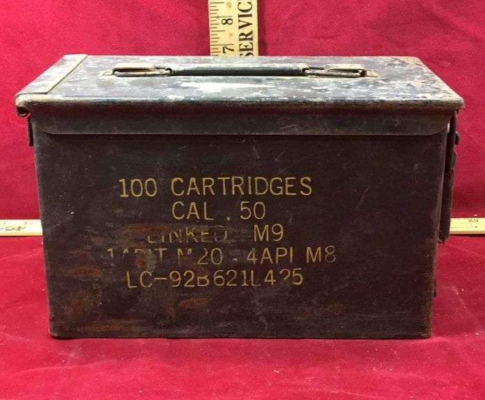 Vintage Metal Amo Box - Sherwood Auctions