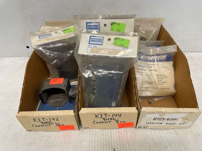 Motor Conduit Boxes & Capacitor Mount Kits - Sherwood Auctions