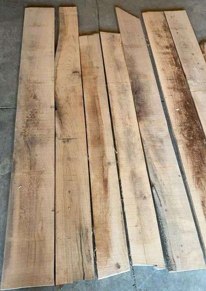 Rough Sawn White Oak Lumber, 8 Boards - Sherwood Auctions