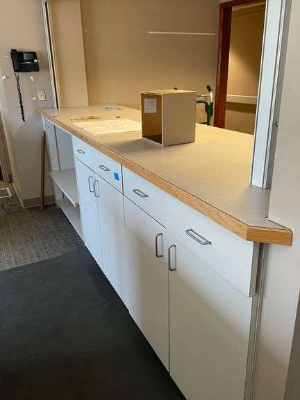 Reception Counter, Cabinets, & Roll Down Security Curtain - Sherwood ...